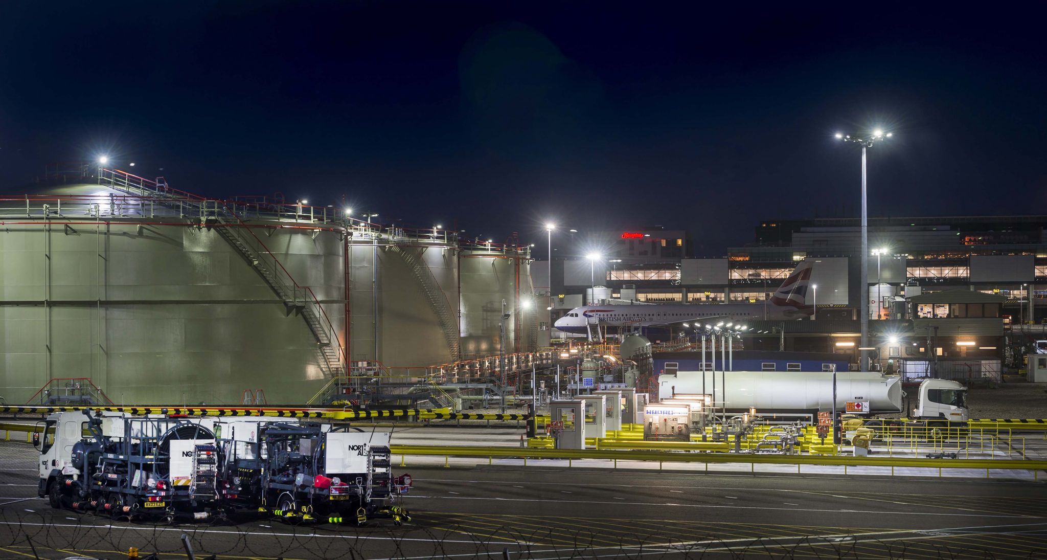 Gatwick Airport Fuel Farm, UK - Midstream Lighting
